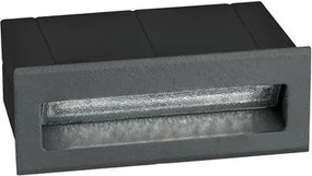 NV 726406 Venkovní zapuštěné svítidlo do zdi KRYPTON tmavě šedý hliník LED 3W 3000K 220-240V 17st. IP54 - NOVA LUCE