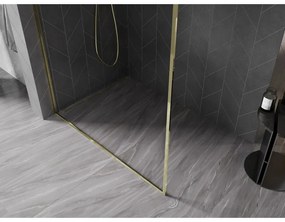 Mexen, Mexen Kioto-XF L sprchová stěna s rámem 90 x 202 cm, transparentní 10 mm, zlatá - 800-090-174-50-00-XF