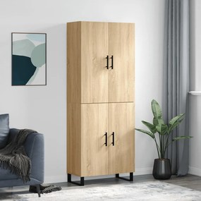Skříň highboard dub sonoma 69,5 x 34 x 180 cm kompozitní dřevo