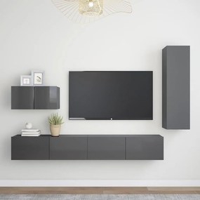 vidaXL 4dílný set TV skříněk kompozitní dřevo [3393329] Barva: dub sonoma