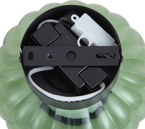 Designové stropní svítidlo černé 18cm se zeleným sklem vč. 3-stupňové stmívatelné LED - Margherite