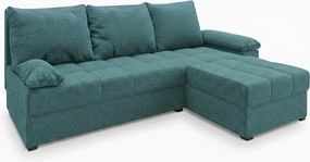 Rohová rozkládací sedací souprava do L CELESTE, 200 cm, s úložným prostorem Roh pohovky: Levý roh, Barva látky Malmo: Černá (Malmo 96)