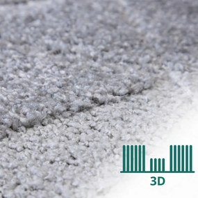 Angel Carpet, Kusový koberec Aurora 11 Grey, 60x110, šedá, kancelář