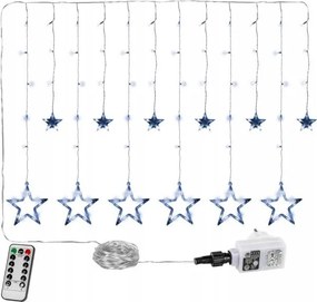 Vánoční dekorace, svítící hvězdy, 150 Led, studeně bílé