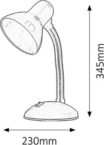 Rabalux DYLAN stolní lampa 40W | E27 | IP20 - oranžová