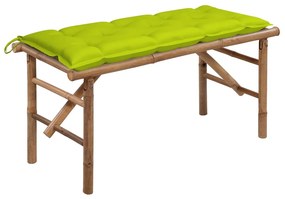 Skládací zahradní lavice s poduškou 118 cm bambus 3063875