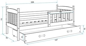Falco Postel Kuba 90x200 bílá