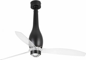 FARO 32003-10 ETERFAN M LED, černá/transparentní, stropní ventilátor s DC motorem - FARO
