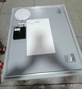 Erga Luna, LED zrcadlo 100x80cm s kosmetickým zrcadlem 3x zvětšení, 2760 lm, 6500K, přední/zadní osvětlení, ERG-V01-124-1080-00