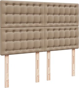 Box spring postel s matrací cappuccino 140x200 cm umělá kůže 3293027