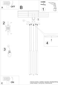 Sollux SL.1516 - Lustr na lanku PASTELO 5xG9/8W/230V krémová