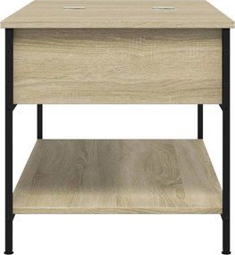 vidaXL Konferenční stolek 100x50x50 cm kompozitní dřevo a kov [845347] Barva: kouřový dub
