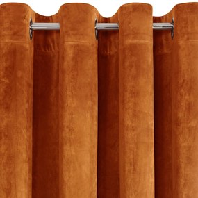 ZATEMŇOVACÍ ZÁVĚS NA KROUŽCÍCH RIA 140X250 CM ORANŽOVÁ