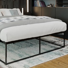 Kovová postel Scala - 200x180, v46 cm - Černá