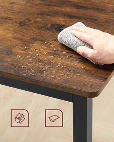 Jídelní stůl Vasagle Desry 110 cm černý/hnědý