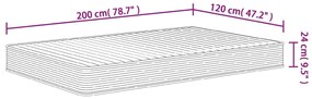 Pěnová matrace středně měkká 120 x 200 cm,  373008