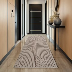 Ayyildiz, Kusový koberec Helix 2201 beige, 80x150, béžová, chodba / předsíň