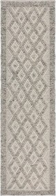 Šedý ručně tkaný běhoun s příměsí vlny 60x230 cm Minerals Diamond – Flair Rugs