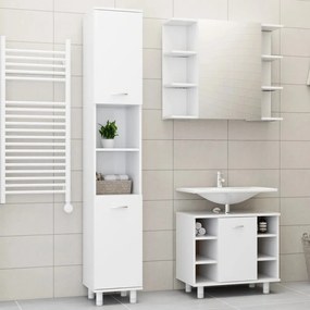 3dílná koupelnová sestava bílá kompozitní dřevo