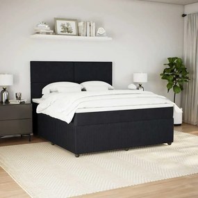 Box spring postel s matrací černá 180x200 cm samet 3294702