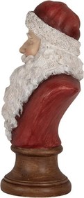 Červeno-bílá vánoční dekorace busta Santa - 18*12*30 cm