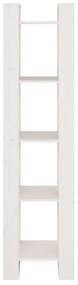 Petromila Knihovna / dělicí stěna bílá 41 x 35 x 160 cm masivní borovice