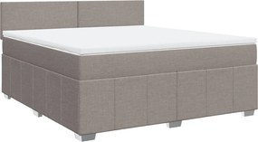 Box spring postel s matrací taupe 180x200 cm textil 3287144