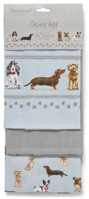 Bavlněné utěrky v sadě 3 ks 45x65 cm Curious Dogs – Cooksmart ®