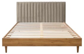 Béžová/přírodní dvoulůžková postel s roštem 160x200 cm Oceane – Bobochic Paris