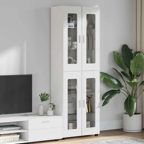 Vysoký bufet FLORIN 60 x 35 x 182 cm Bílá Kompozitní dřevo 3397904