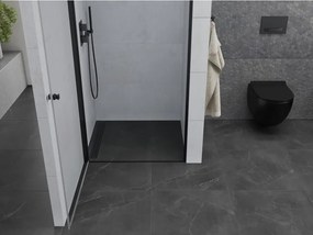 Mexen Pretoria sprchové dveře otočné 80 cm, transparentní, černé - 852-080-000-70-00