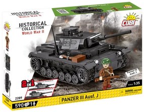 Cobi 2289 II WW Panzer III Ausf J, 1:35, 590 kostek