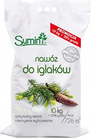 Hnojivo Sumin pro jehličnany Optimální složení 10 kg 2 kg Bonus