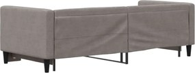 Válenda s přistýlkou taupe 80 x 200 cm textil 3196576