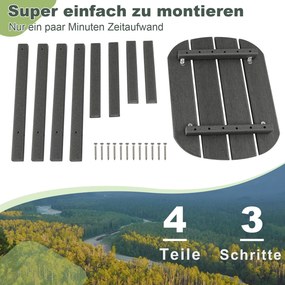 Costway Sada 2 odkládacích stolků z HDPE, zahradní stůl Adirondack odolný proti
