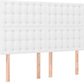 Box spring postel s matrací bílá 140 x 190 cm umělá kůže 3129028