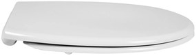 Gamma Sines, toaletní WC sedátko 418(467)x378mm, polypropylen, pomalé zavírání, bílá, GMA-D1
