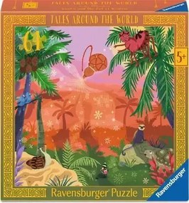 RAVENSBURGER Puzzle Anansi a hrnec moudrosti / 64 dílků / od 5 let