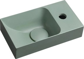 Sapho Sapho, PICCOLINO betonové umyvadlo 30,8x17cm, baterie vpravo, zelená mat, PK30523