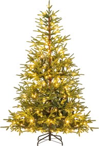 Costway 180 cm Umělý vánoční stromeček s 250 Vícebarevná LED světla Umělý