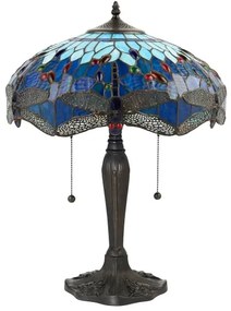 Endon 64089 - Stolní lampa Tiffany DRAGONFLY 2xE27/60W/230V pr. 41 cm