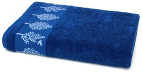 Bavlněný ručník Terra 70x140 cm tmavě modrý