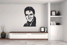 Lepy.cz Samolepka na zeď Elvis Presley Velikost (šířka x výška): 35x54cm, Barevná varianta: Bílá