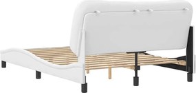 Rám postele bez matrace Hvar bílý 120x200 cm umělá kůže 3207989