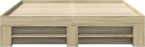 Rám postele bez matrace dub sonoma 160x200 cm kompozitní dřevo 3295459