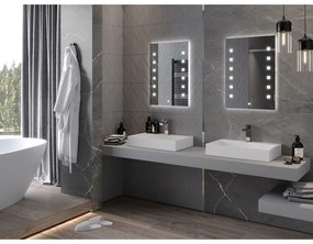 Mexen Ner, LED koupelnové zrcadlo s podsvícením 50x70 cm, 6000K, ochrana proti zamlžování, 9809-050-070-611-00