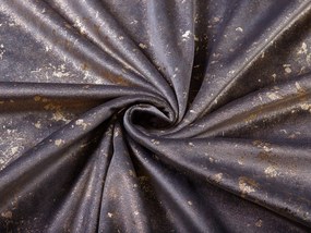 Biante Sametový čtvercový ubrus Isabela IBL-004 Gold Design tmavě šedý 140x140 cm