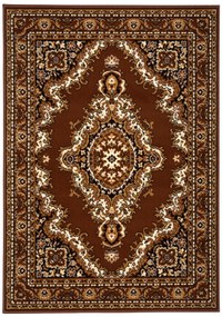 Alfa Carpets, Kusový koberec TEHERAN T-102 brown, 80x150, hnědá, chodba / předsíň