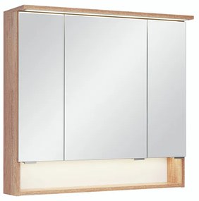 BPS-koupelny Zrcadlová skříňka závěsná s LED osvětlením Doris 80 ZS