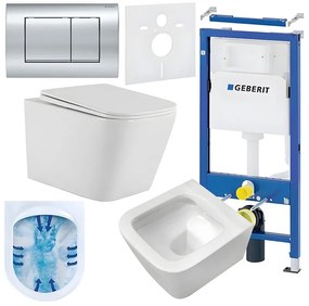 BPS-koupelny Podomítkový modul Geberit DuoFix s WC mísou AQ-WH-03 + ovládací tlačítko Delta 30 chrom
